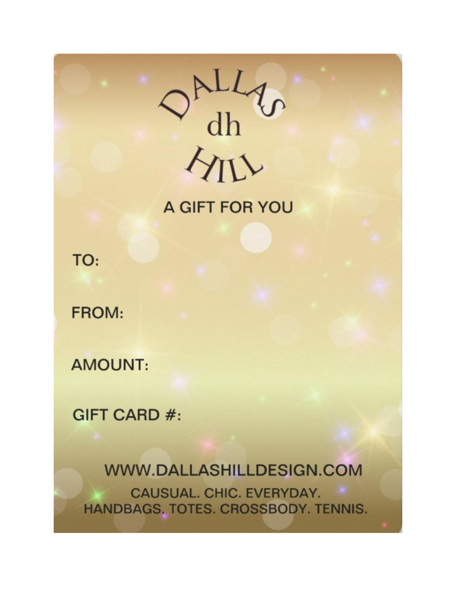 Custom Gift Card – Dallas Hill Design